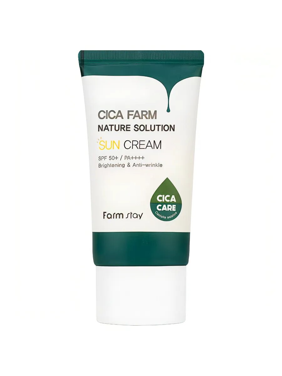 Крем FarmStay Make Up Cica Farm Nature Solution Sun Cream SPF50+ PA+++, Крем солнцезащитный восстанавливающий, 50 г