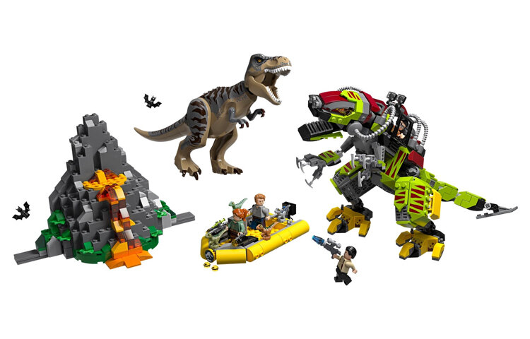 LEGO Jurassic World Collection Tyrannosaurus Rex Vs Mecha Dinosaur Building Blocks 716pcs 75938 null