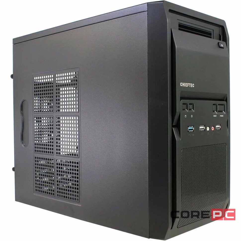 Компьютерный корпус Chieftec LIBRA Black (LT-01B-OP) USB 3.0, без подсветки, закаленное стекло
