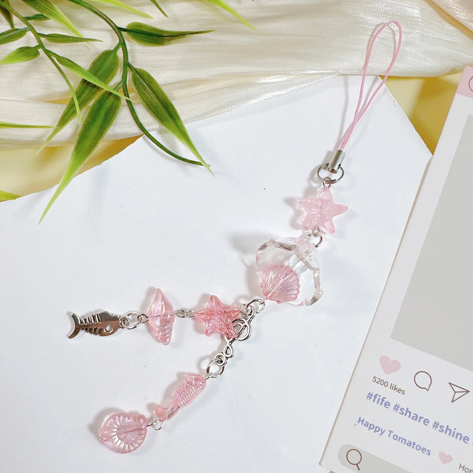 Y2K ремешок для мобильного телефона в виде медузы, эстетическая кисточка, подвеска для телефона, брелок для ключей, девчачий держатель для ключей, подвеска, ремни для мобильного телефона