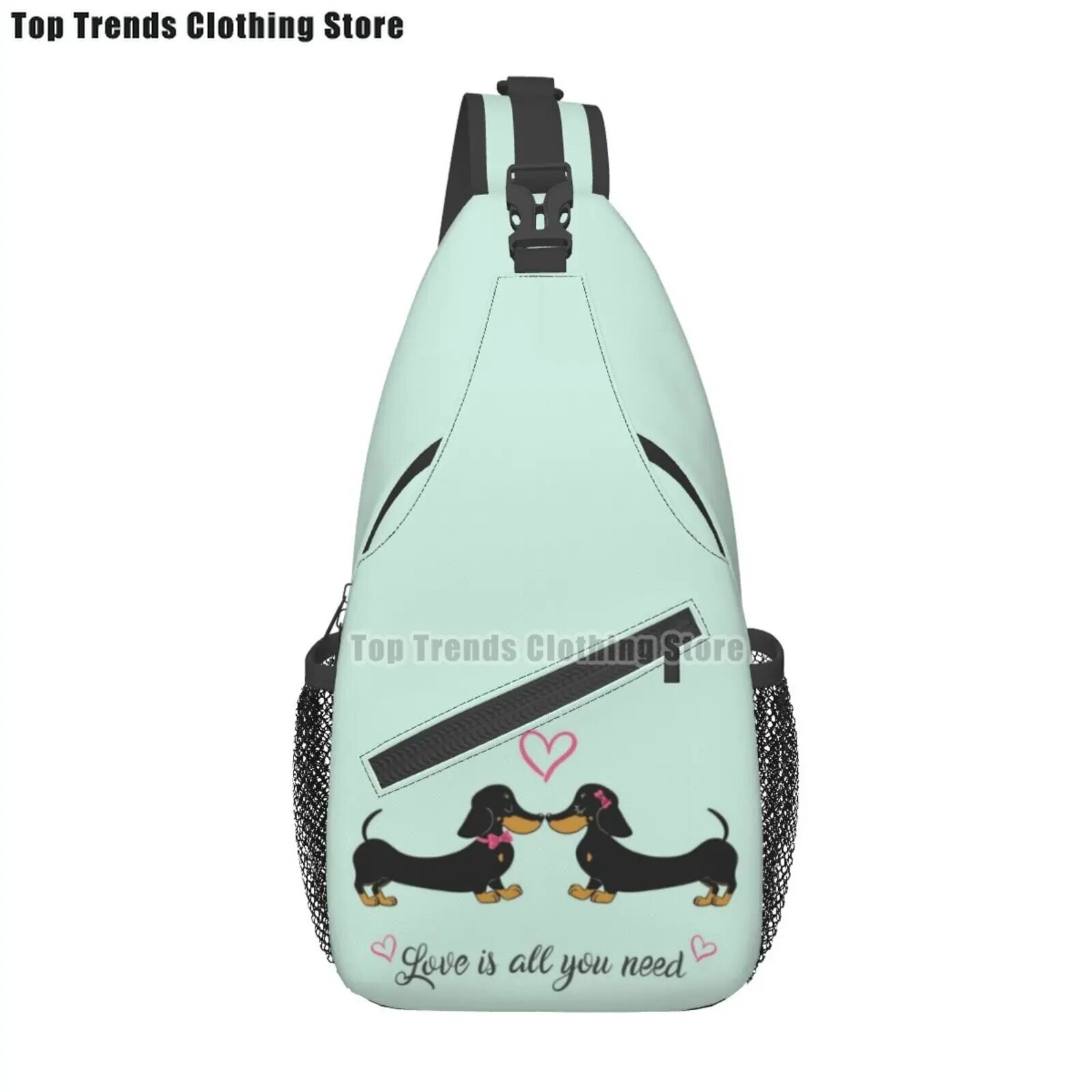 Fashion Gray Dachshunds Dackel Crossbody Sling Рюкзак-рюкзак The Wiener Dog Teckel Плечевая сумка для походов