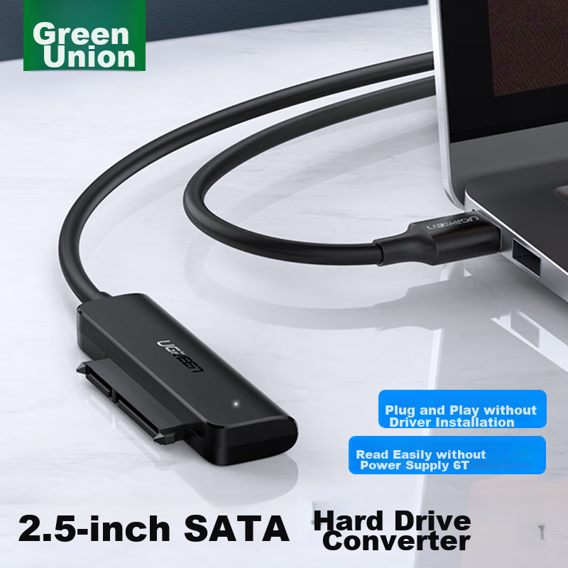 UGREEN Type-C to SATA Converter, USB-C 3.0 to SATA Hard Drive Adapter Cable, 2.5-Inch Hard Drive Data Connection Cable for Laptops, Yidu Cable 70610