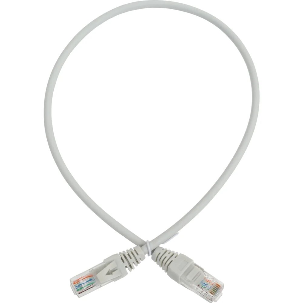 Патч-корд NTSS 2хRJ45/8P8C, T568B UTP, 5e категория, литой, 0.5 метра, LSZH, серый NTSS-PC-UTP-RJ45-.5-LSZH-GY