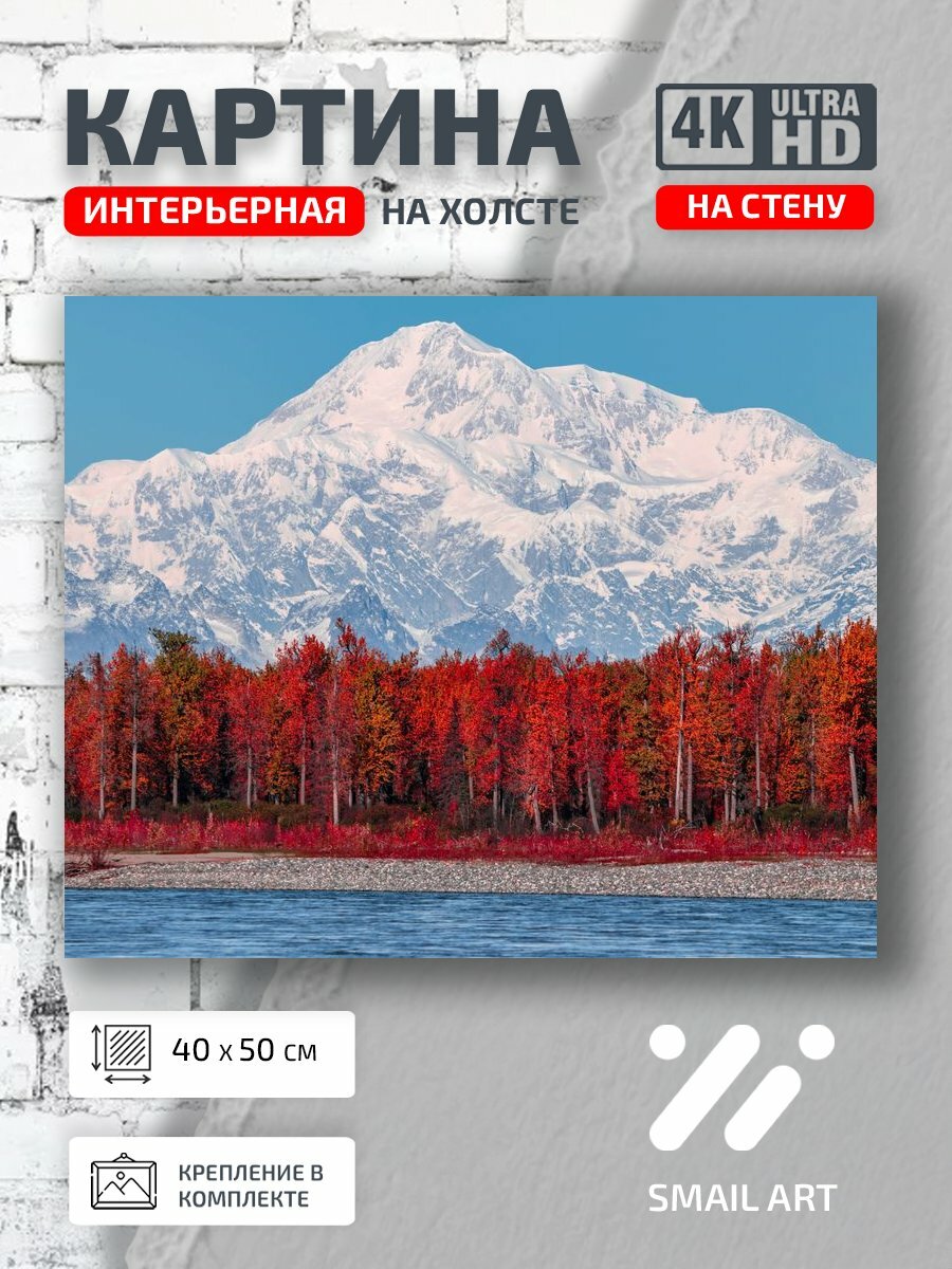 Картина на холсте интерьерная 40 на 50 на стену Осень Landscape для кабинета пейзаж декор