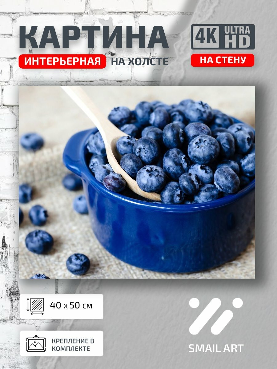 Картина на холсте интерьерная 40 на 50 на стену Ложка Food для кухни кулинария интерьер