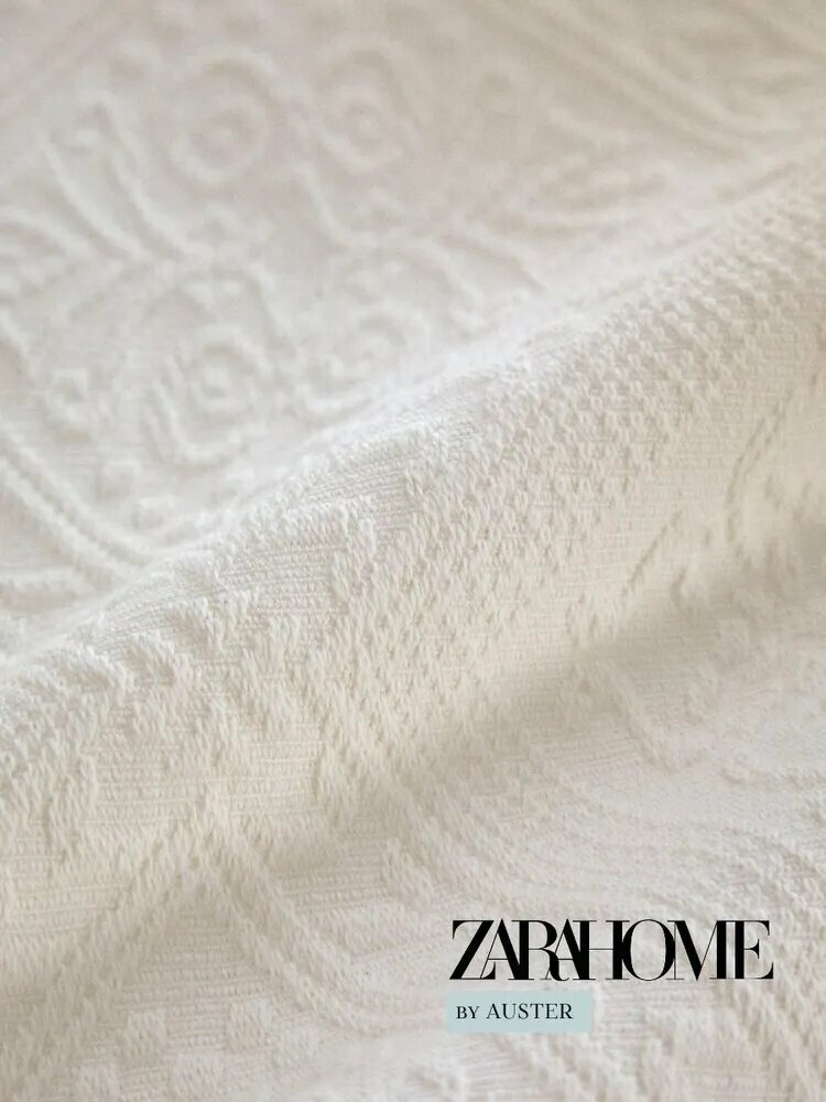 ZARA HOME Покрывало GEOMETRIC PATTERN, Хлопок с размерами: 250 см х 230 см