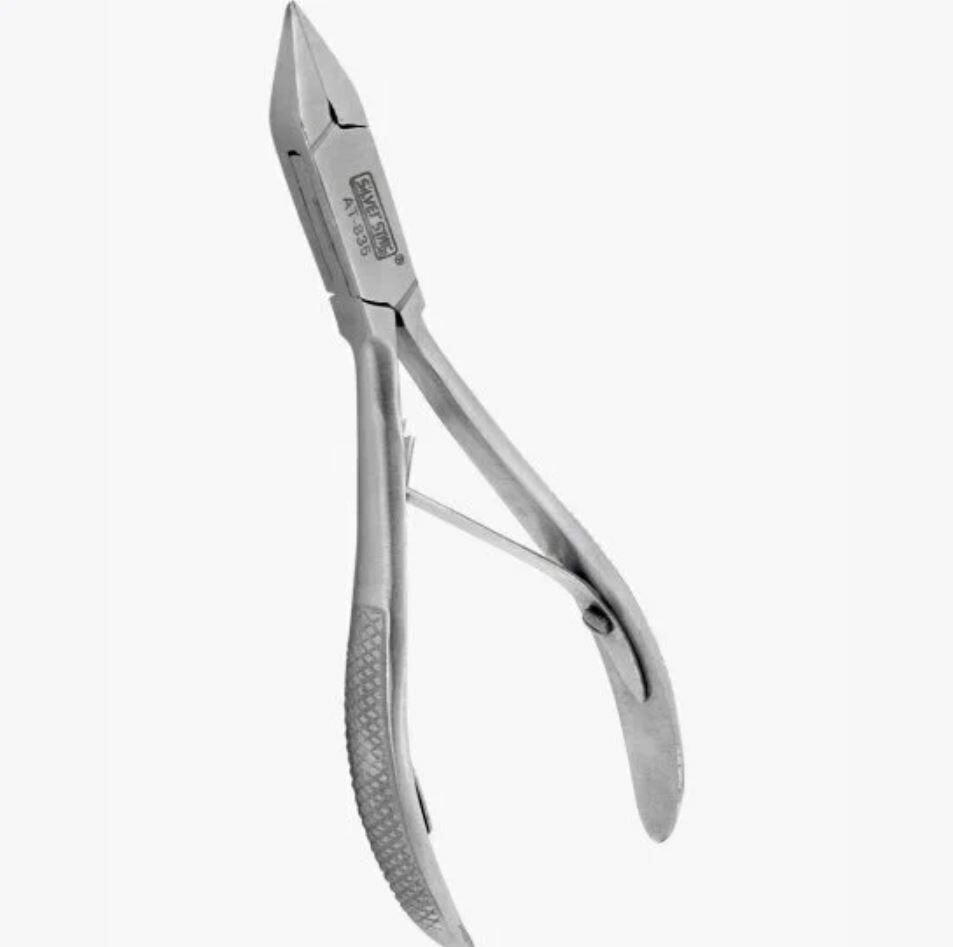 Silver Star, Кусачки АТ 835 для ногтей 13 мм для вросшего ногтя прямые зауженные лезвия сэндвич