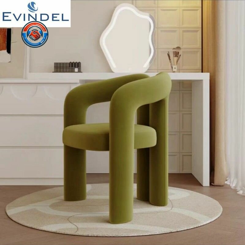 Кресло стул для дома и офиса, выдерживает 200 кг, простой современный стиль, стальная рама, мягкое сиденье из фланели, регулировка высоты, прочная кованая конструкция