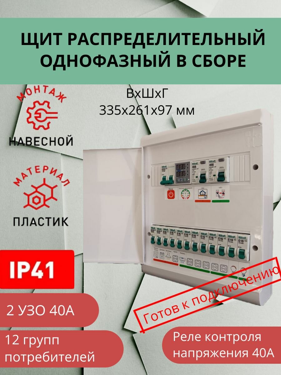 Щит распределительный навесной в сборе