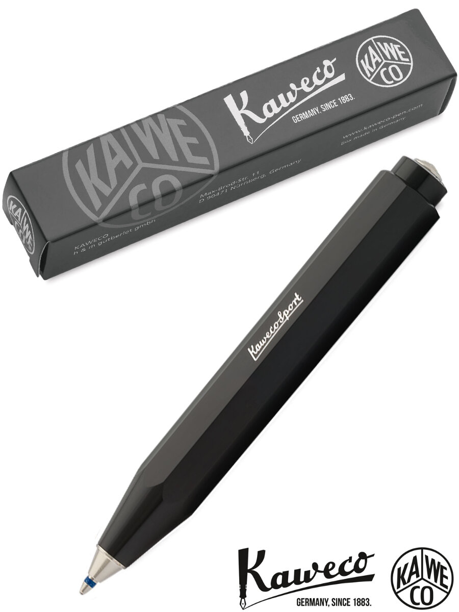 Ручка шариковая KAWECO SKYLINE Sport (10000763) 1.0 мм черный корпус