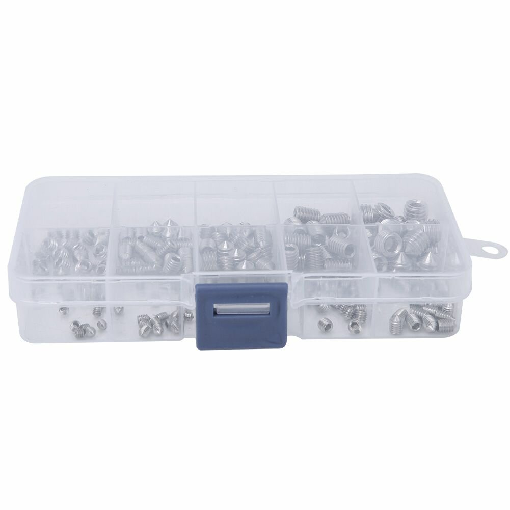 Набор установочных винтов с внутренним шестигранником, нерж. сталь (200 шт.)