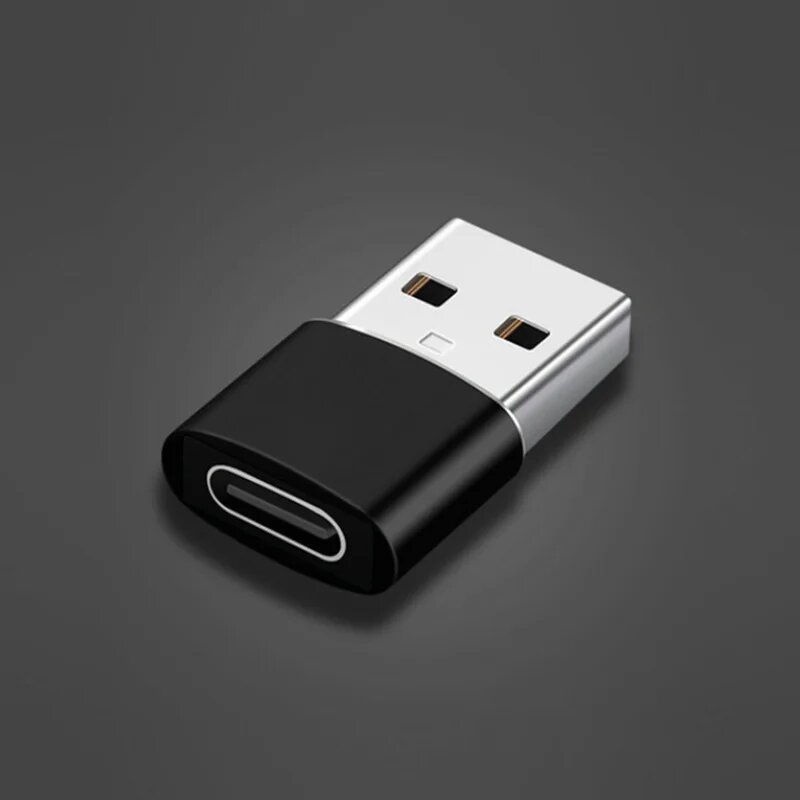 Переходник USB Type-C на Micro USB, для Xiaomi, Samsung, зарядный кабель для передачи данных USB-Type-C Black