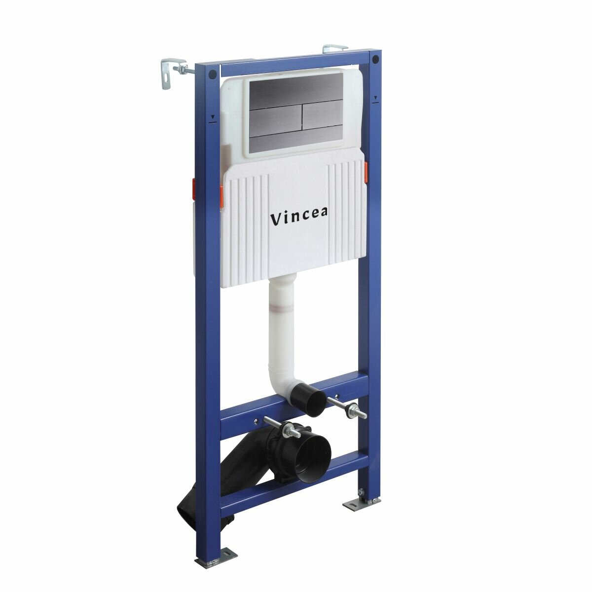 Инсталляция для подвесного унитаза с кнопкой вороненая сталь Vincea VIS-2508, VFP-203GM