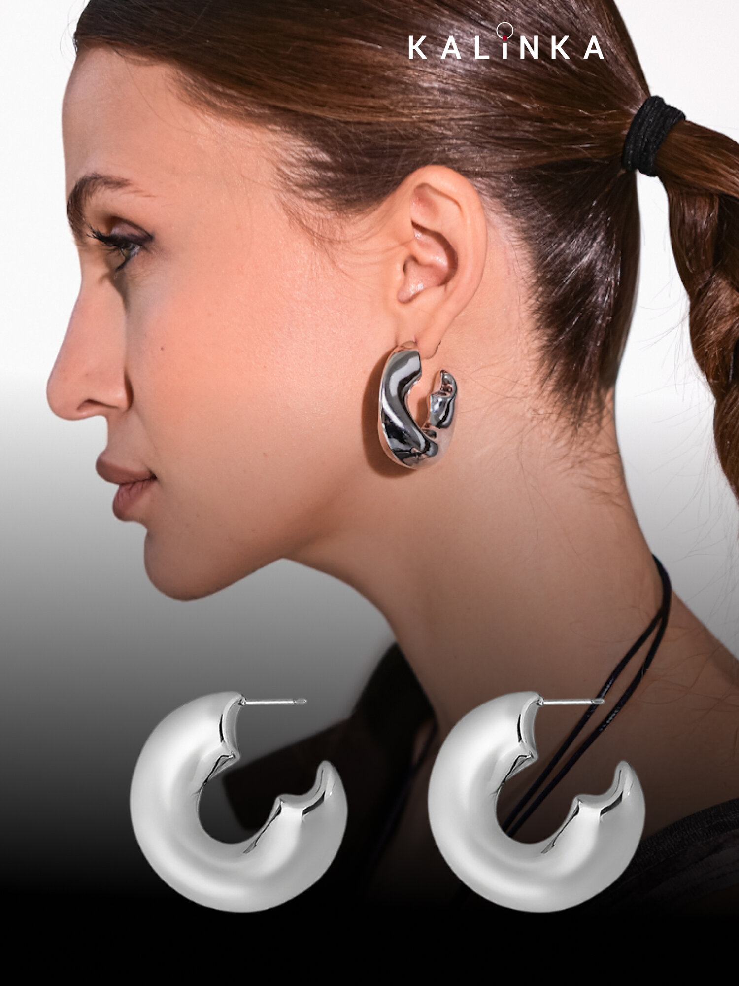 Серьги пусеты, конго