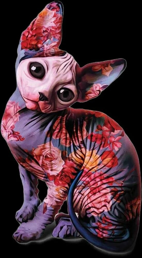 Алмазная Мозаика "сфинкс, Кот" 40*50 См, Безрамная, Идеальна Для Дома, Украшения, Подарков.