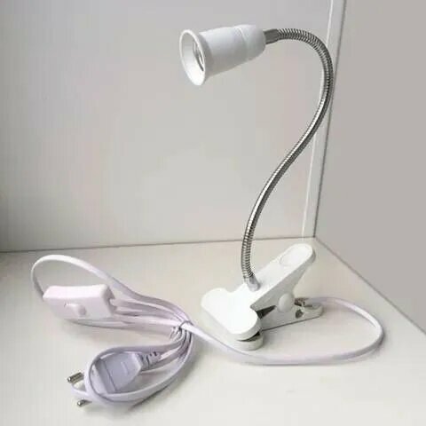 Светильник на прищепке гибкиий белый E27, Ecola