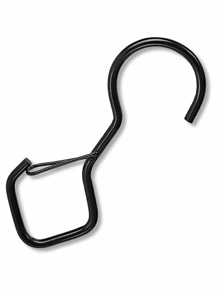 10 шт черное Крючки для рейлинга с фиксатором Q образные, для перил