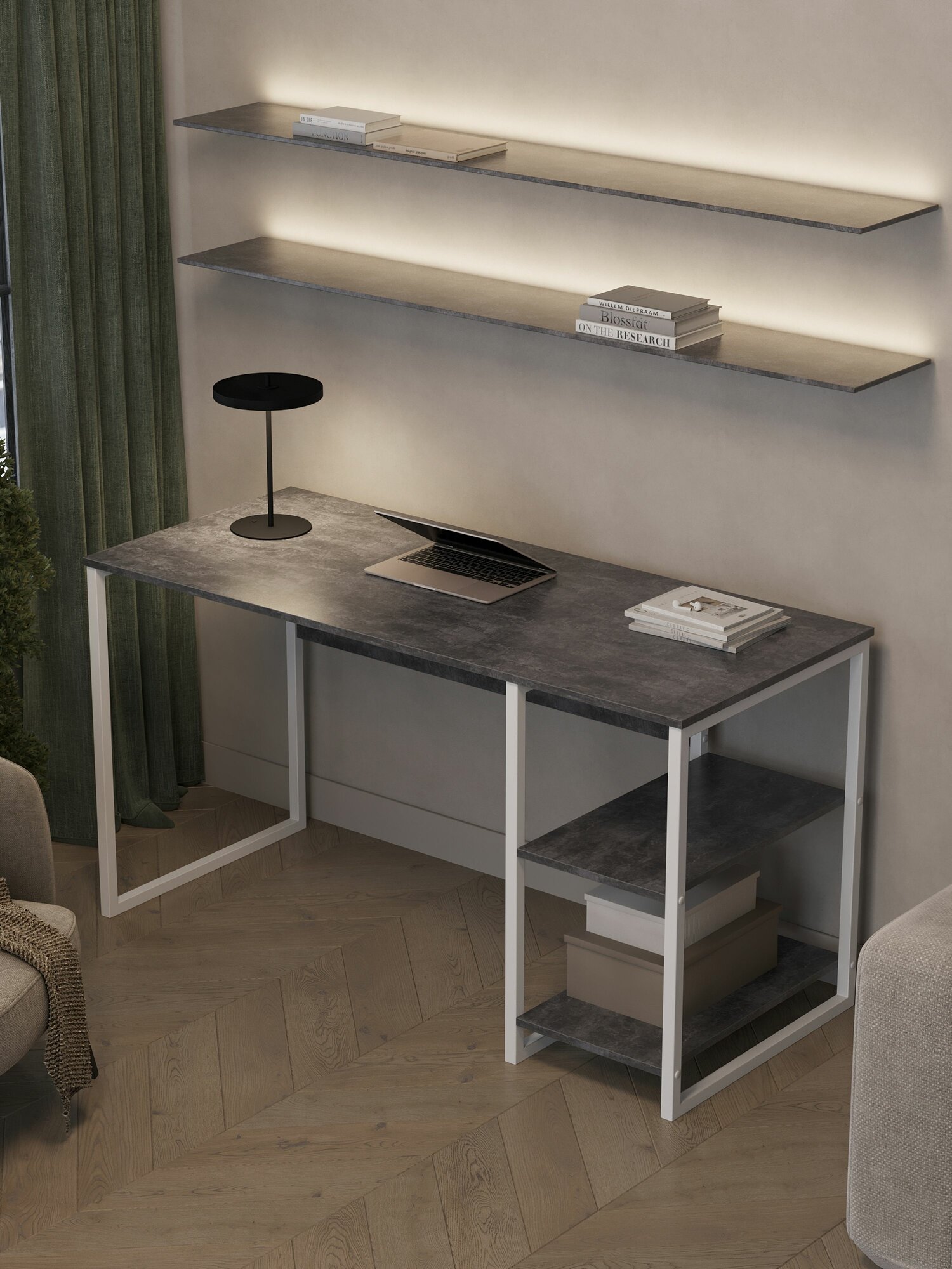 Стол письменный, компьютерный, игровой, лофт, 140х60х75 см (ШхГхВ)