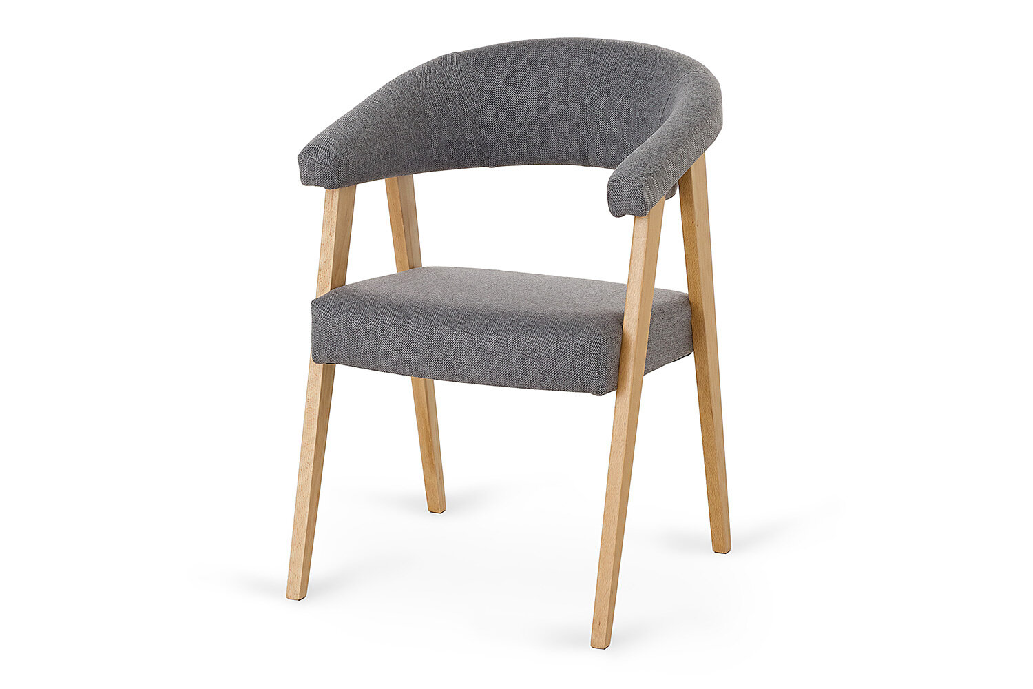 Кресло с подлокотниками Hoff Техас, 57х80х61 см, цвет серый, бук натуральный