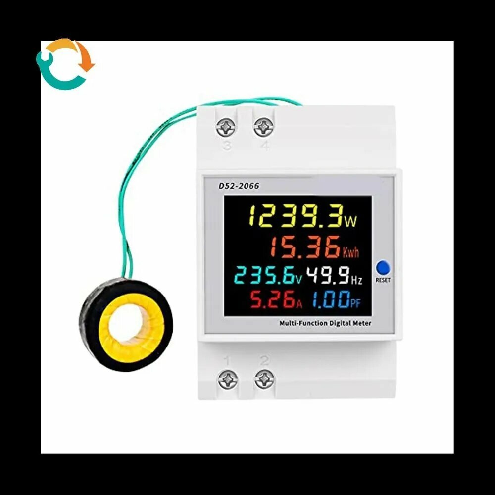 S5(W M J N) 1 Шт. Цифровой Однофазный Переменный Ток 40-300 В 100 А DIN-Рейка 6 Вольтметр (Внешний ТТ)