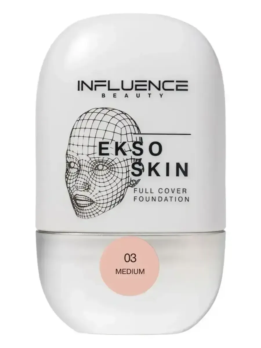 Тональная основа Influence Beauty Ekso Skin Full Cover Foundation с высокой степенью покрытия, 03
