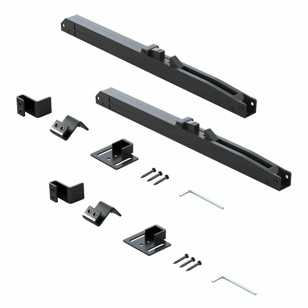 Механизм плавного закрытия для амбарной двери, 2 шт, амортизатор с пружинным буфером, без сверления, простая установка, фурнитура для раздвижных дверей