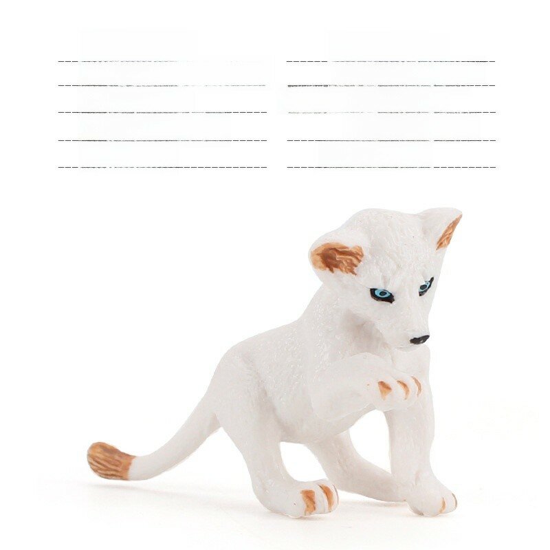 Wild tiger lion toddler figurines pvc handpainted toys for playroom and learning activities style j
