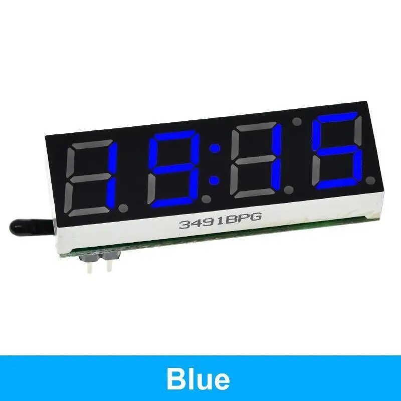 Светодиодный дисплей 4 цифры Blue