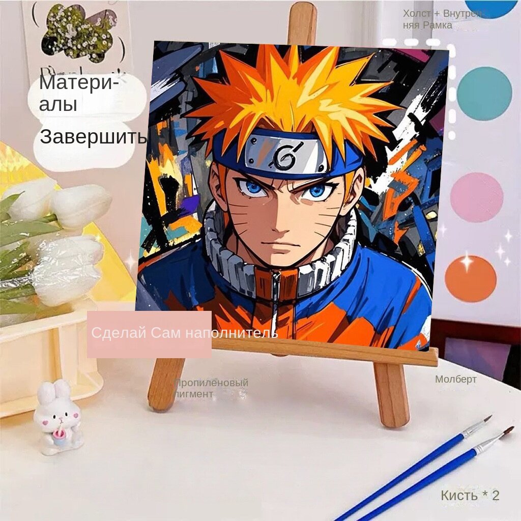 Цифровая картина маслом по мотивам аниме One Piece, раскраска своими руками, Луффи и Зоро, декоративная картина маслом.