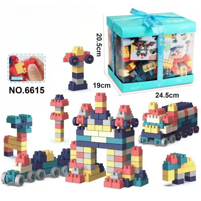 Детская покрашивание строительных блоков игрушка Моранди цвет большой гранул замок колесо обозрения детское детское