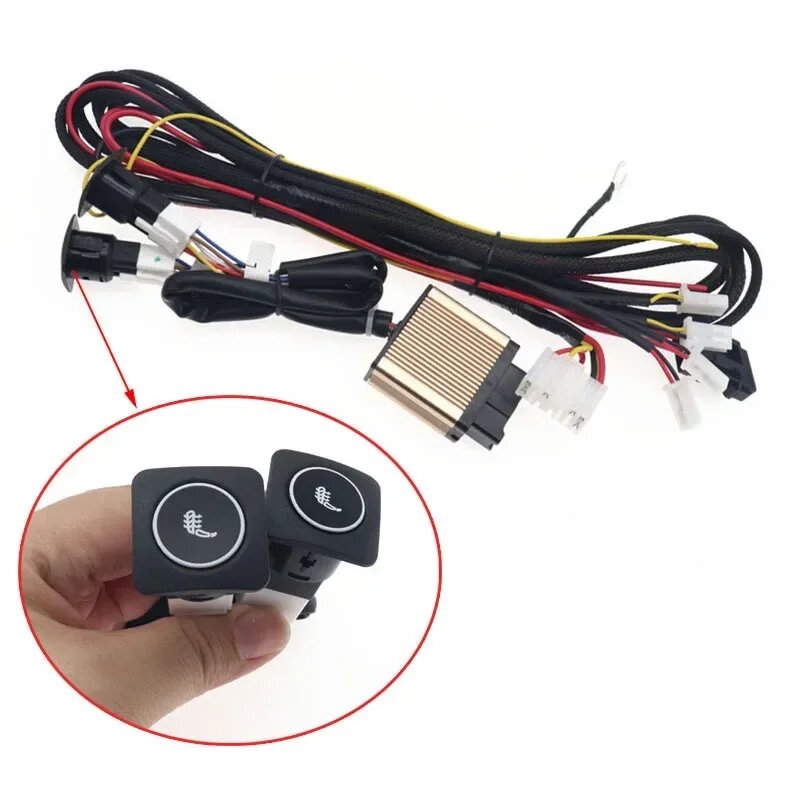 2 сиденья, 4 подушки, 3 уровня, 12 В, автоматический подогрев, чехол на сиденье, зимняя теплая подушка, автомобильные подушки с подогревом, универсальные подушечки из углеродного волокна Only 1 Switch Kit