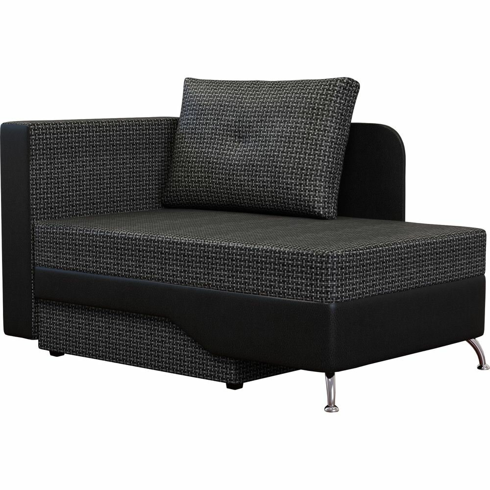 Диван кушетка Наш Диван Весна А9 рогожка черная