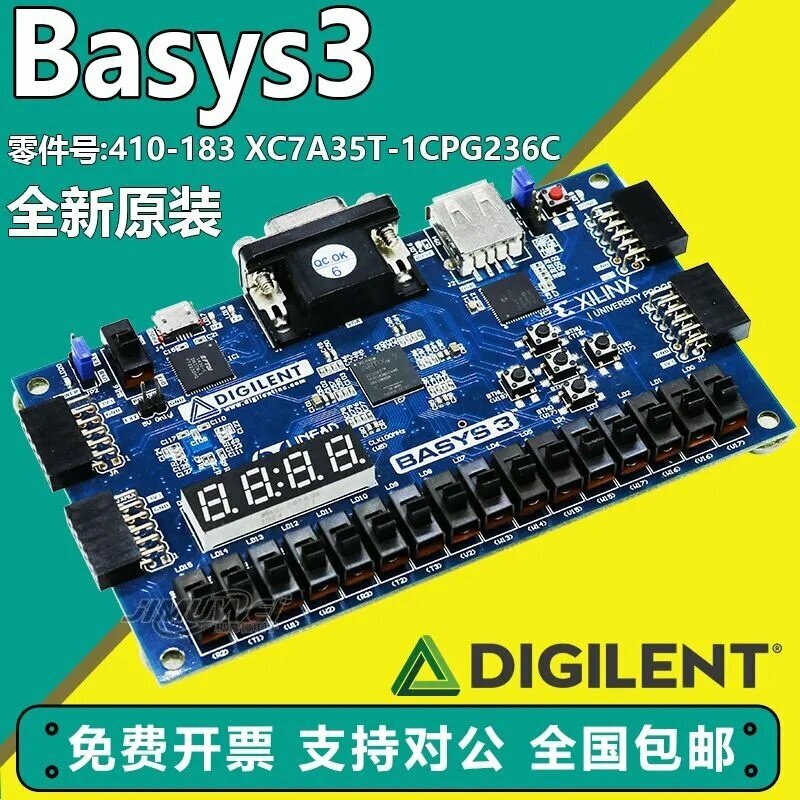 410-183 Basys3 Artix-7 FPGA Xilinx XUP Digilent Плата для развития обучения XC7A35T Digi Basys 3