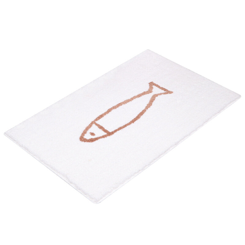 Детский коврик с рисунком рыбок, декоративный коврик для ванной, нескользящий коврик для туалета, тафтинговый коврик