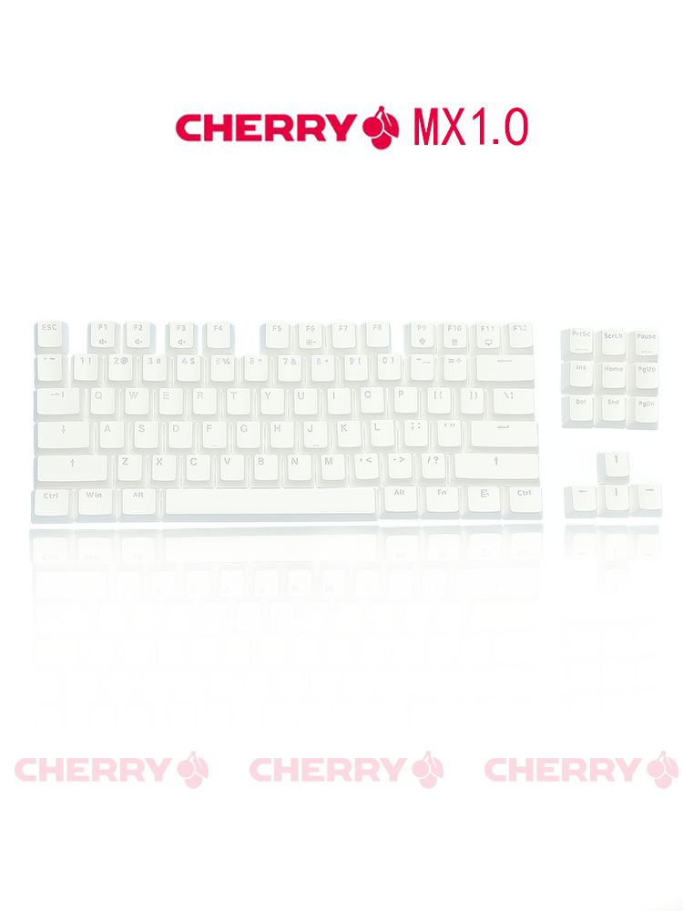 Оригинальная полупрозрачная механическая клавиатура TKL с 87 клавишами, одиночный переключатель Cherry MX 1.0, цвет