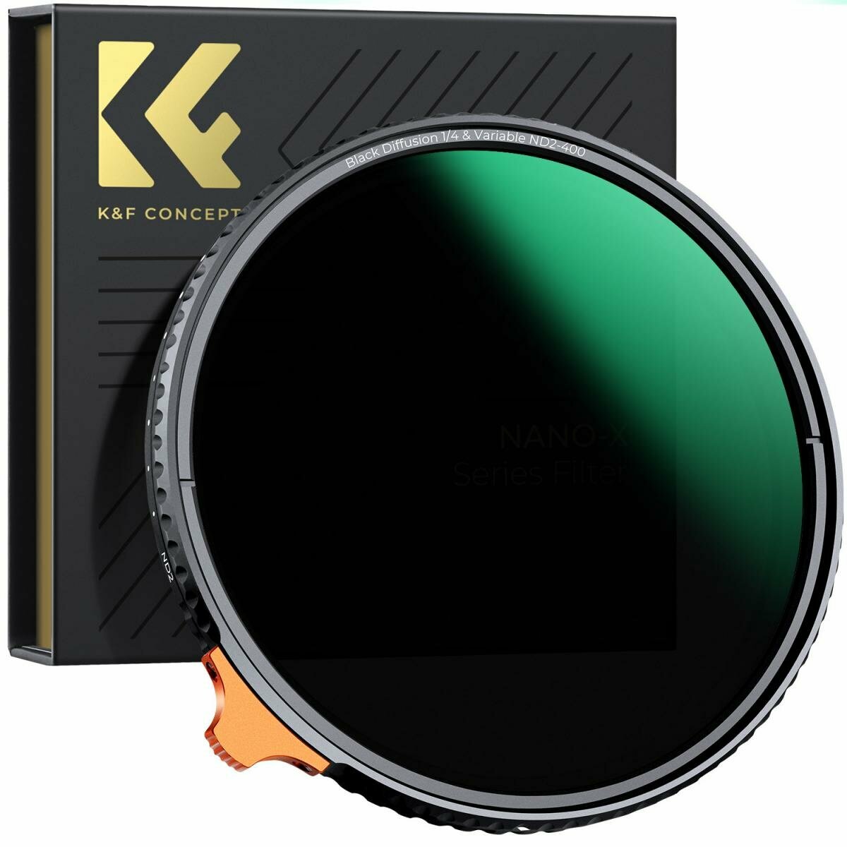 Светофильтр K&F Concept Nano-X Black Mist 1/4 & ND2-400 Variable ND Filter 72mm