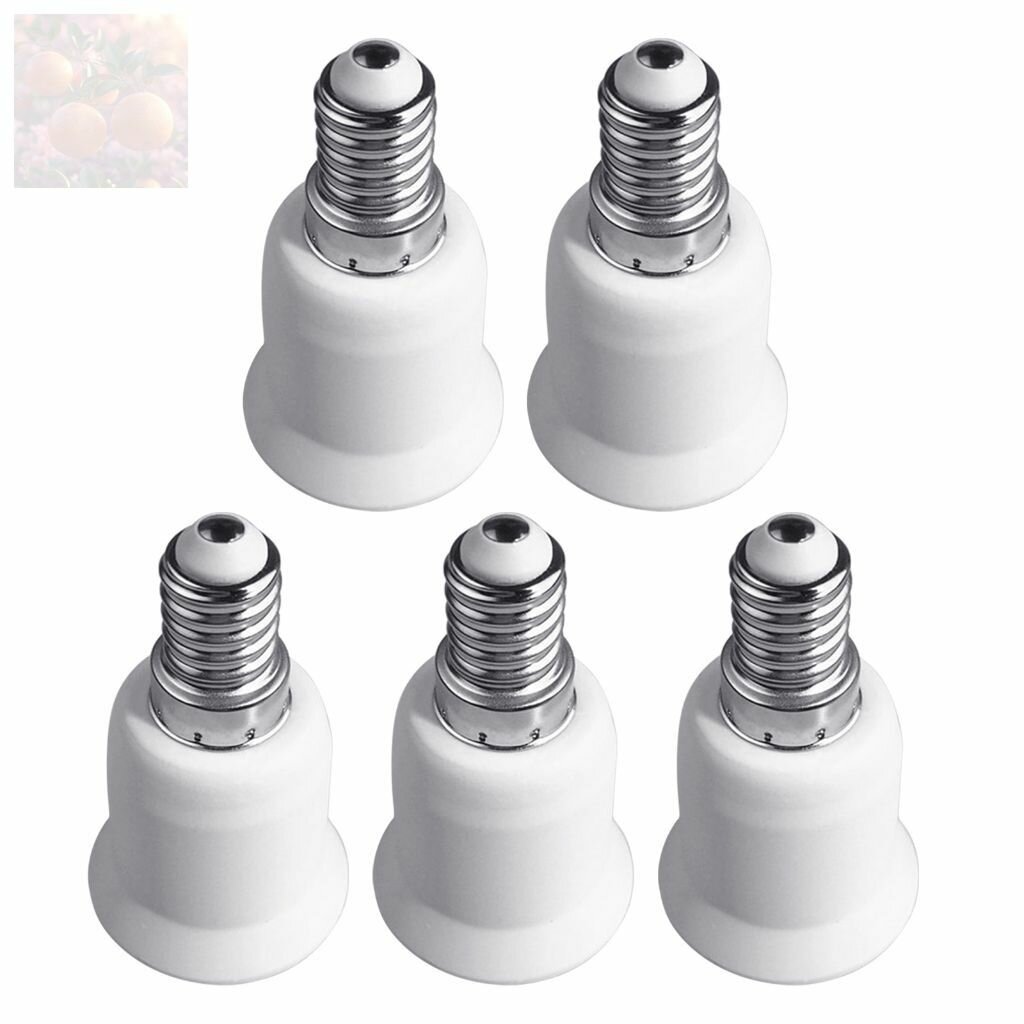 5 шт. E14 в E27 переходник для держателя лампы с маленьким винтом и большим адаптером лампочек@