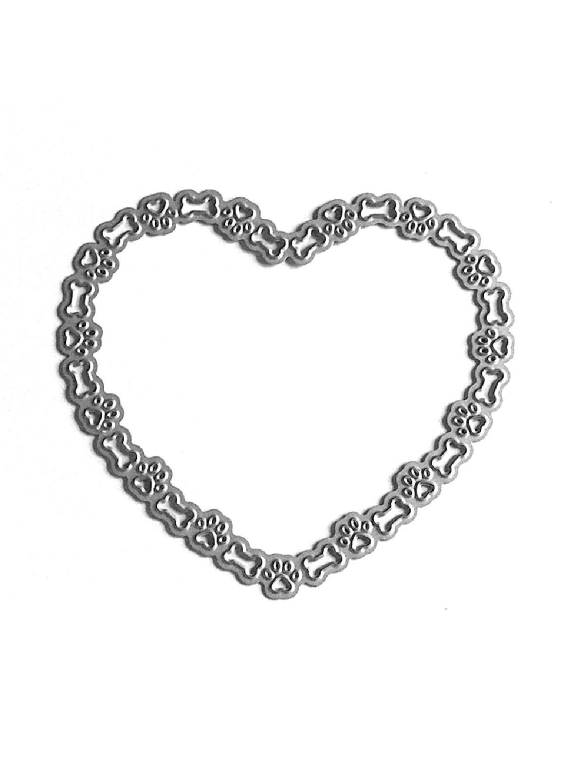 Форма для ножей с отпечатком собачьей лапы в форме сердца MH115