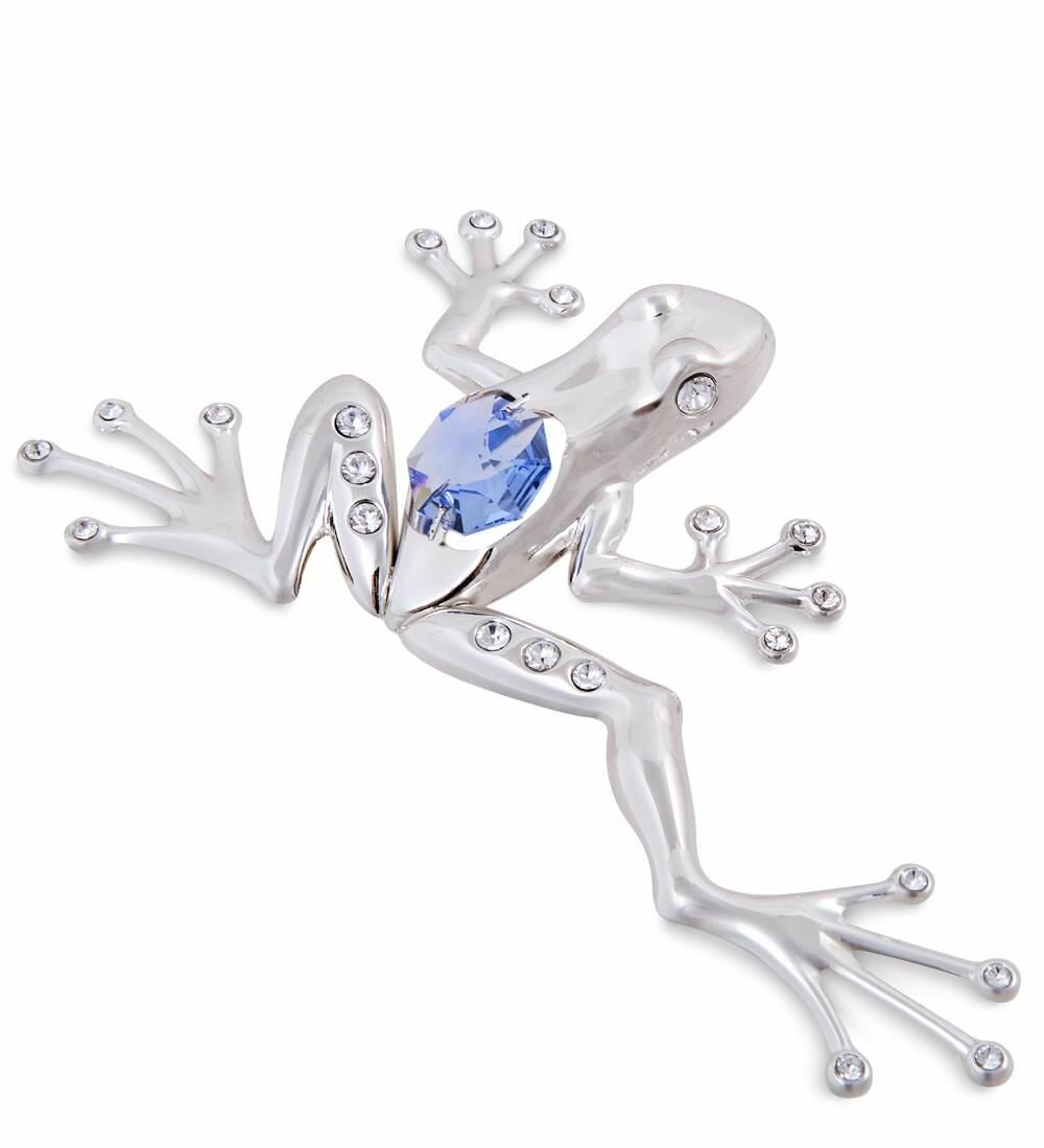 Фигурка Лягушка тропическая посереб. с цв. кр. A919228 Crystal Temptations, Металл, кристалл