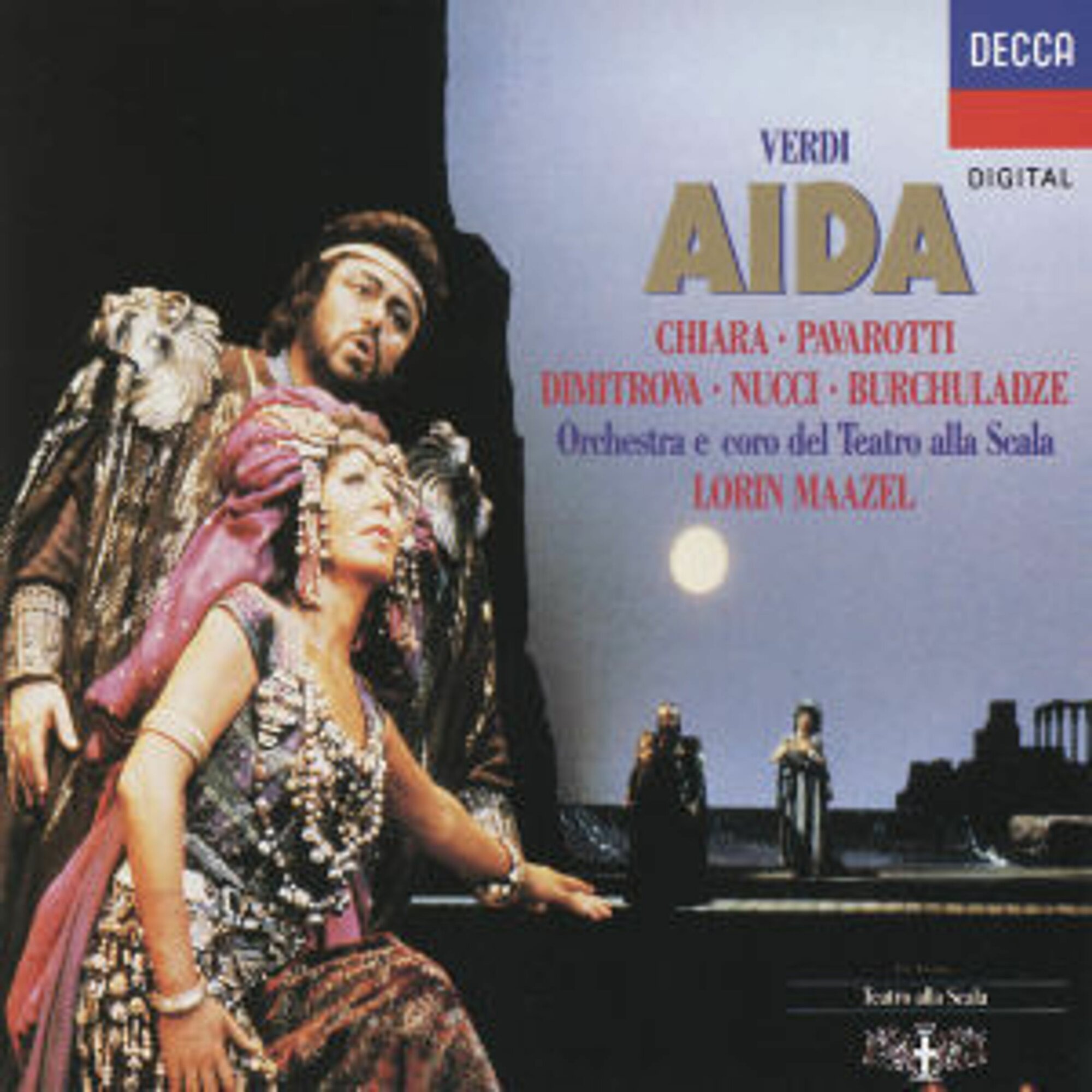 Компакт-диск Verdi: Aïda. Maria Chiara, Luciano Pavarotti, Teatro alla Scala di Milano, Lorin Maazel (3 CD)