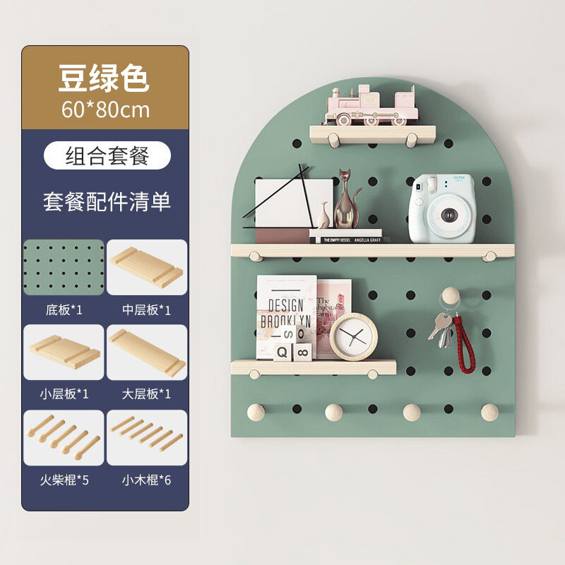 Стеллаж для хранения из перфорированного картона, перегородка из массива дерева, подвесная доска, деревянная стена для прихожей, перфорированная стена, книжная полка, настенная витрина