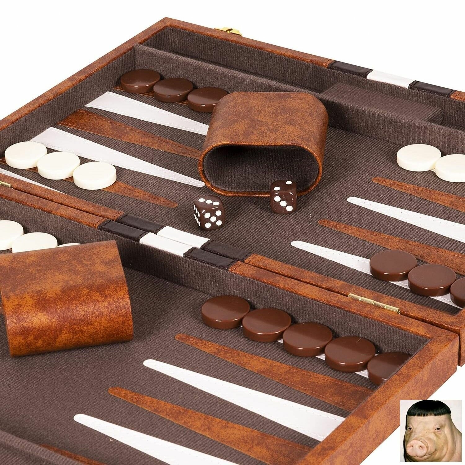 Западная настольная игра Нарды в подарочной коробке с ручкой, из высококачественного PU-кожи для отдыха и развлечений