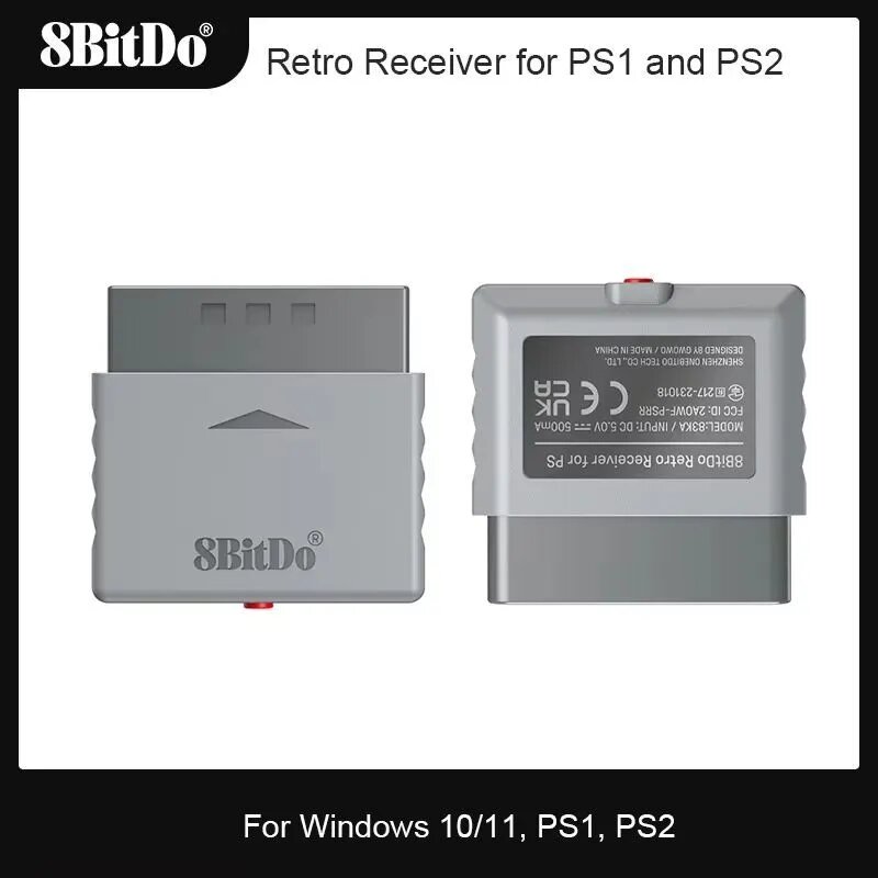 8Bitdo Retro Receiver Bluetooth адаптер для PS1 / 2, Windows 10 / 11, контроллера серии Xbox