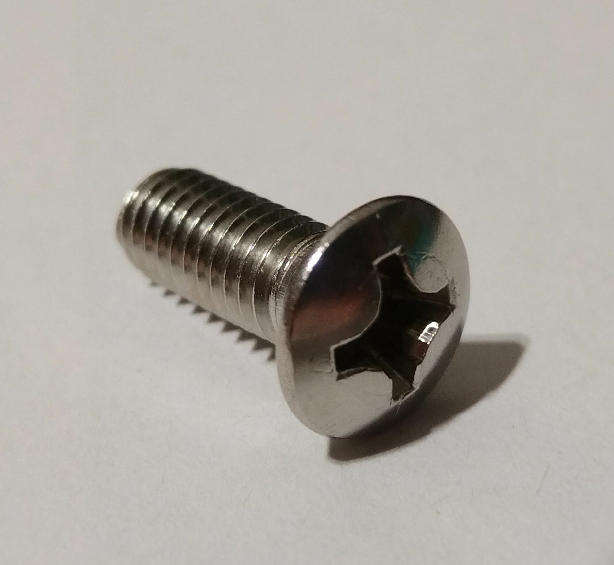 Винт 6х16х16х1 с полупотайной головкой и крестообразным шлицем PH-3 DIN 966 (ISO 7047), нержавеющая сталь А4 -10шт