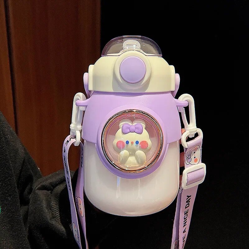 Детская бутылка для воды YIYUEQIANLI 820 мл Сиреневый, Purple