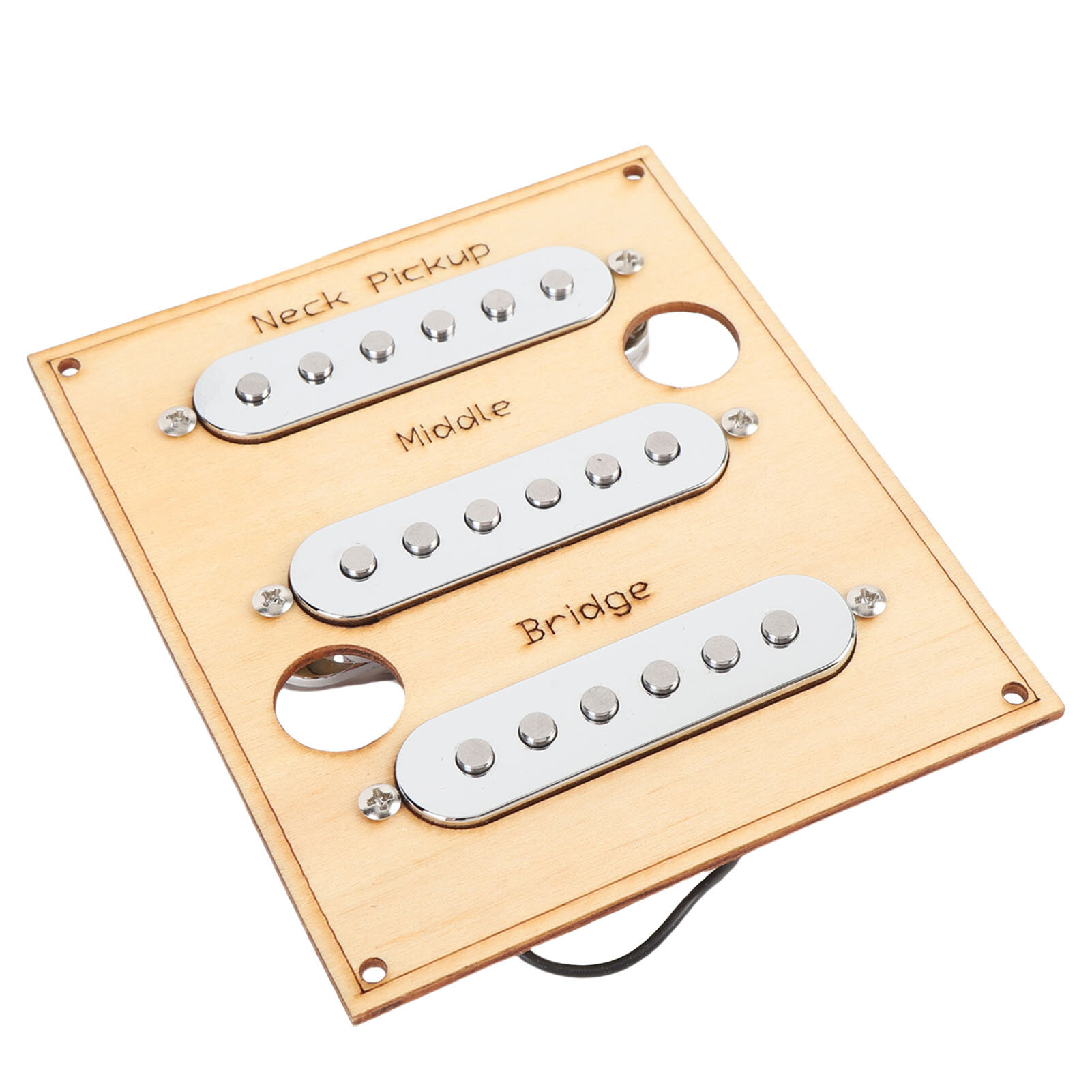 Комплект звукоснимателей Single Coil Alnico 5 для электрогитары (гриф, средний, бридж) - замена для ремонта, серебряный.