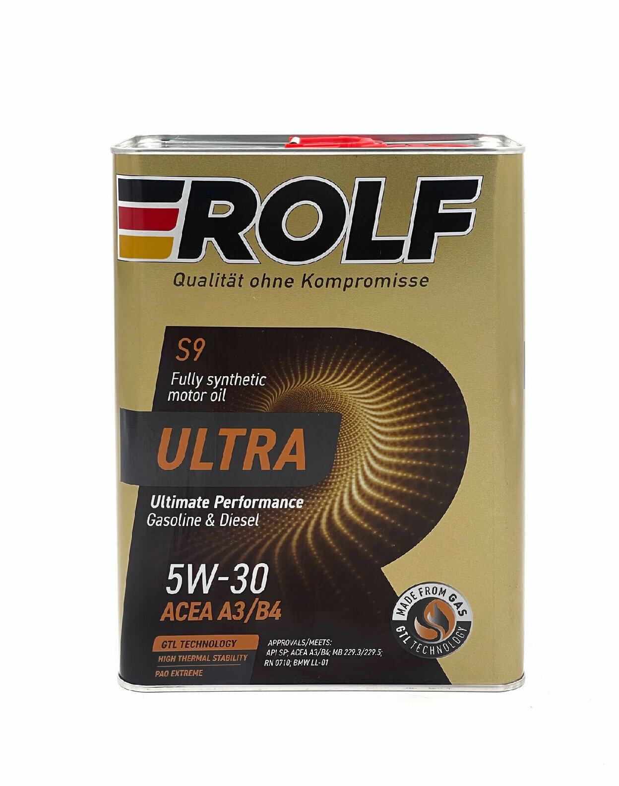 Масло моторное Rolf S9 Ultra A3/B4 5w-30, 4 литра, синтетическое