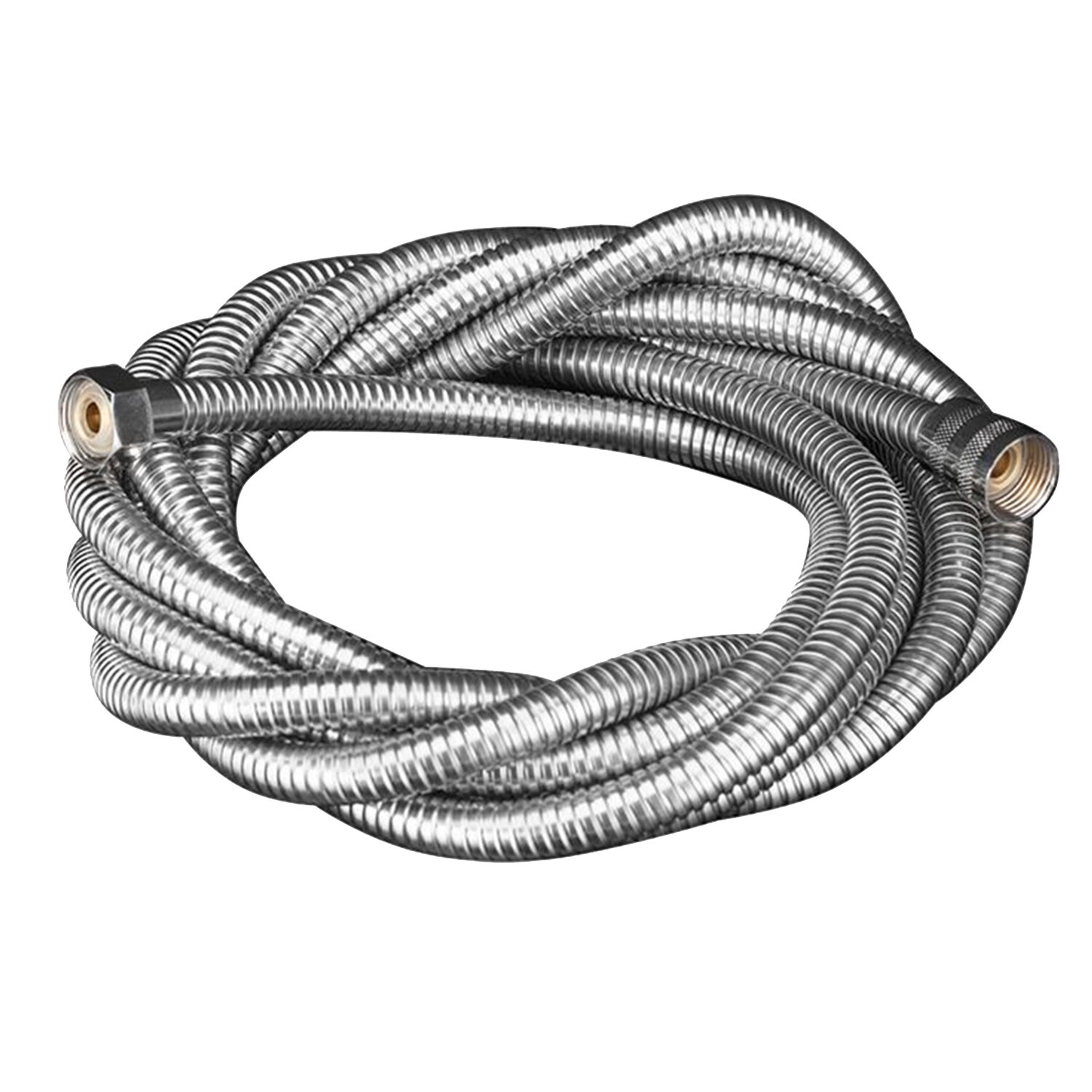 Шланг для душа G1/2 из нержавеющей стали гибкий длинный антизавивной для биде спрея в ванной ручной душа с медными соединителями длина 250см 8.2ft 300см 9.84ft серебристый материал нержавеющая сталь медь ПВХ температура 70°C давление 6МПа