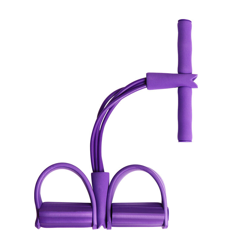 Эспандер-петля для ног, эспандер для пресса, многофункциональный эспандер с двумя или четырьмя трубками и педалью,