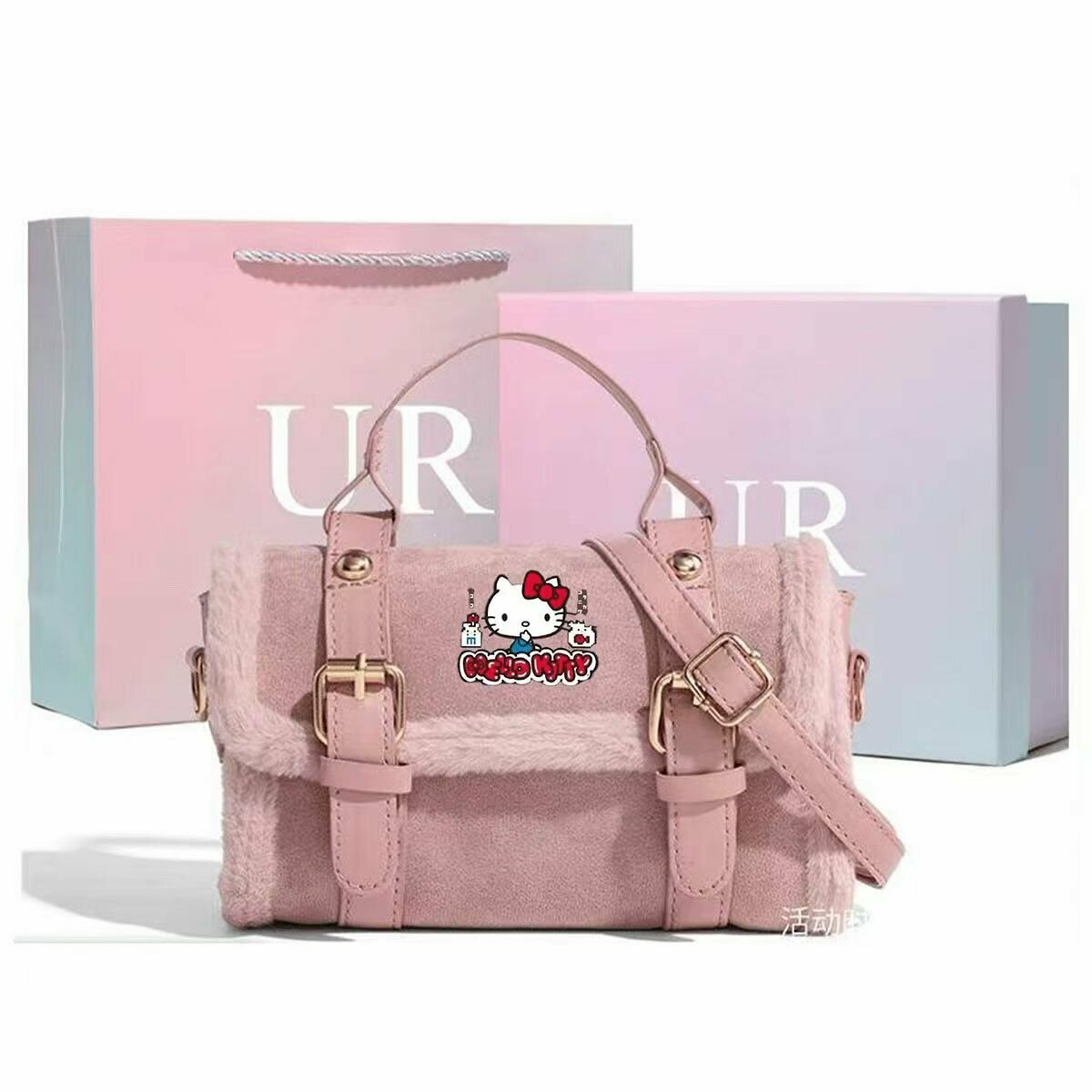 Плюшевая сумка Miniso Sanrio Hello Kitty (розовая)